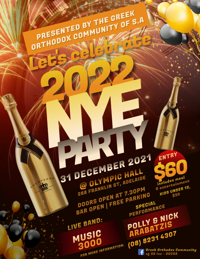 NYE POSTER | Greek Orthodox Community of South Australia